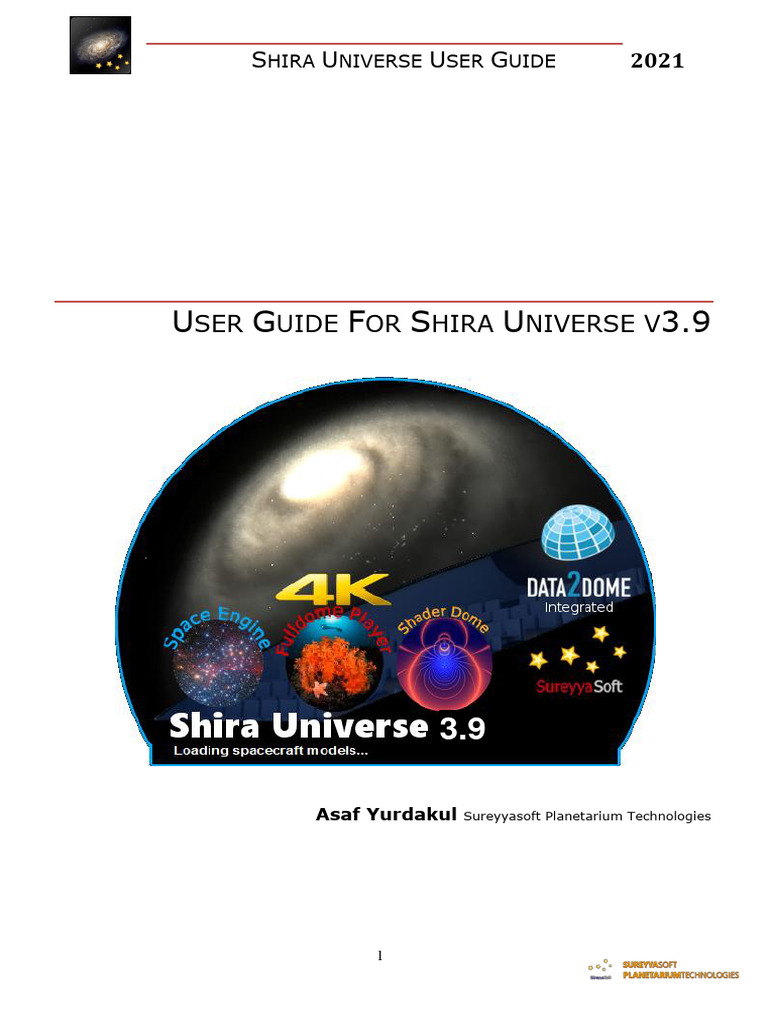 Shira Universe User Guide Ver3.9 EN | PDF | Milky Way | Cursor (User ...