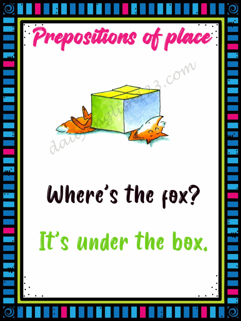 Prepositions of Place 4 | PDF