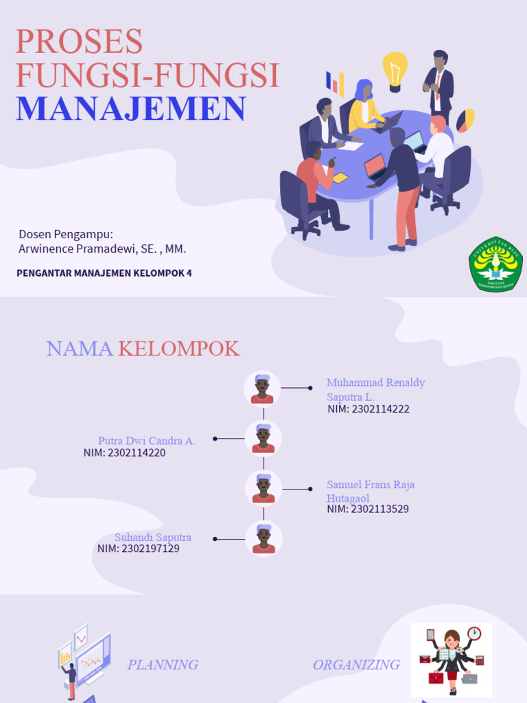 PPT KELOMPOK 4-FUNGSI MANAJEMEN (2) | PDF