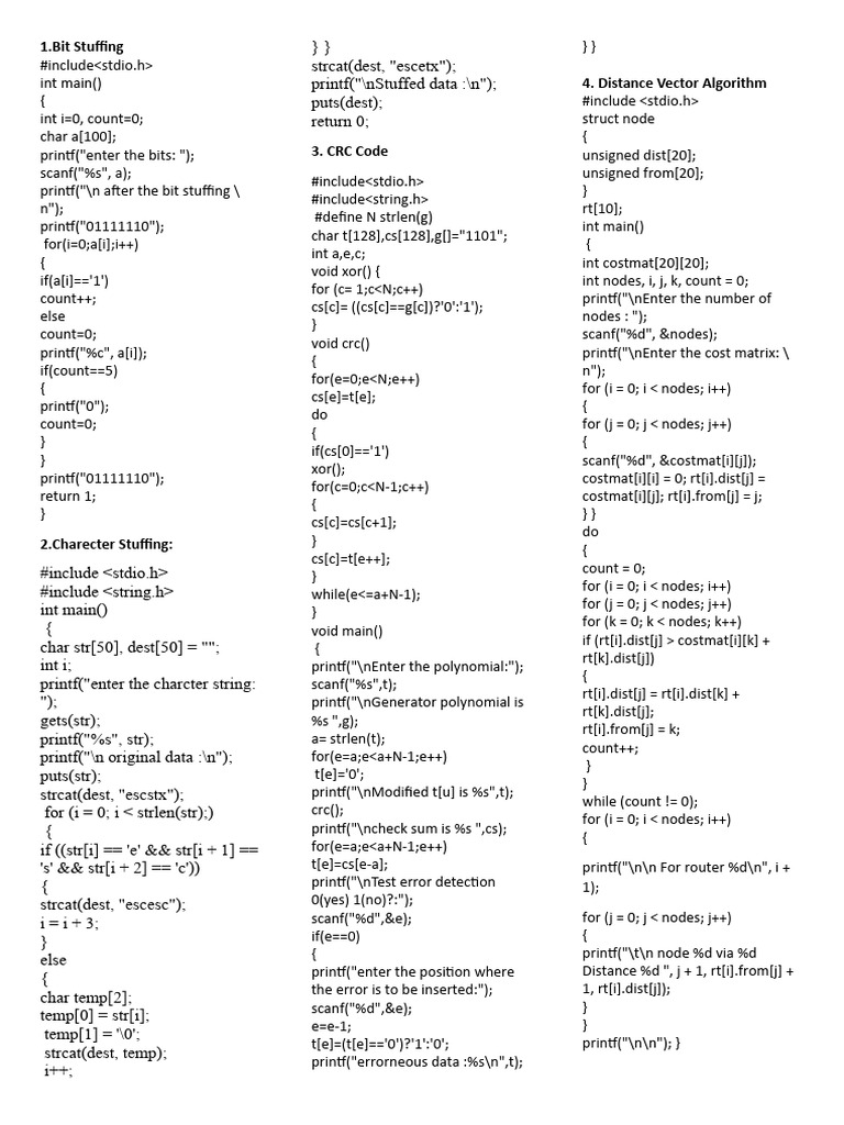CCN Lab Exp Code 1 | PDF
