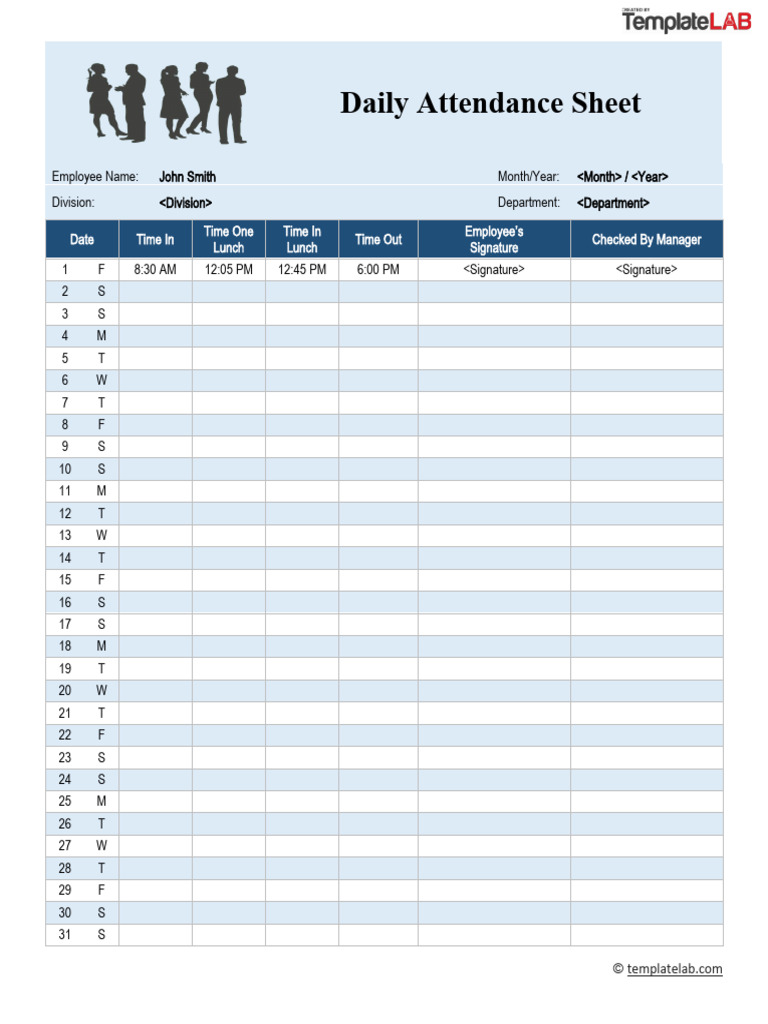 Daily Attendance Sheet | PDF