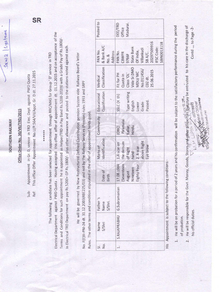 1450250243150-Appt TRD GR D | PDF