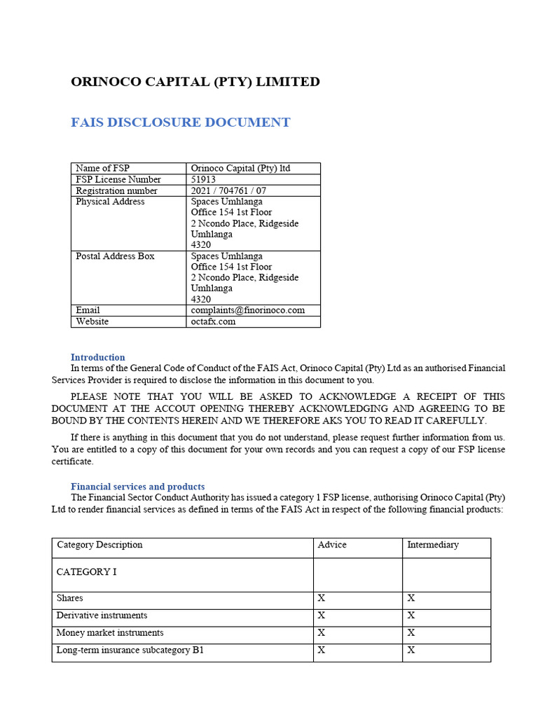 Fais Disclosure | PDF