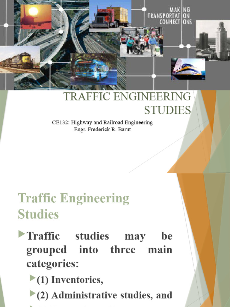 Traffic Engineering Studies | PDF | Parking | Traffic