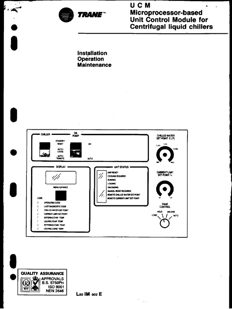 TRANE CHILLERS-UNIT CONTROL MODULE - Compressed | PDF