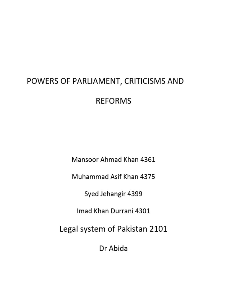 Law Assignment of DR Abida | PDF | Politics