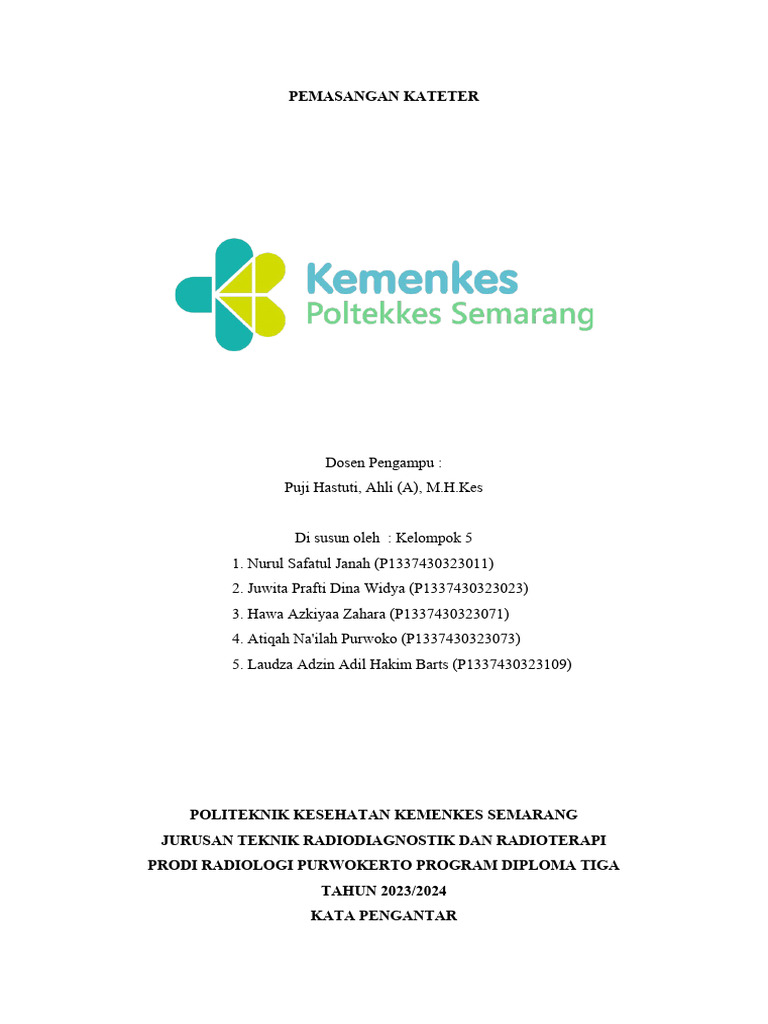 Makalah Pemasangan Kateter - Keperawatan Radiologi | PDF