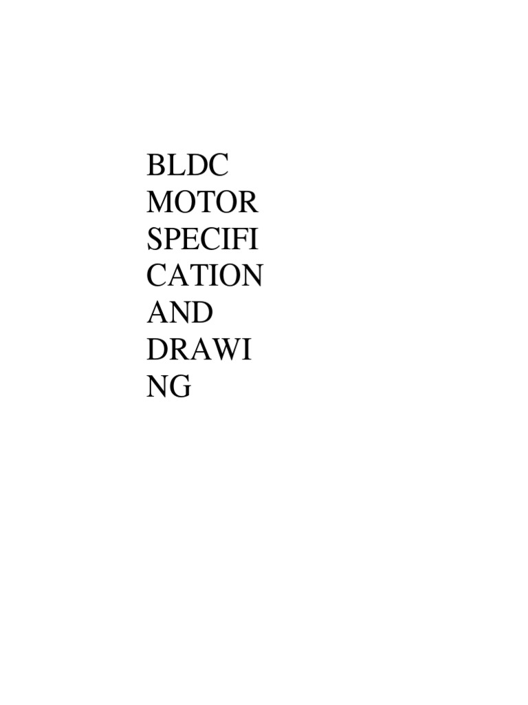 BLDC Motor Specifications for E-Rickshaws | PDF