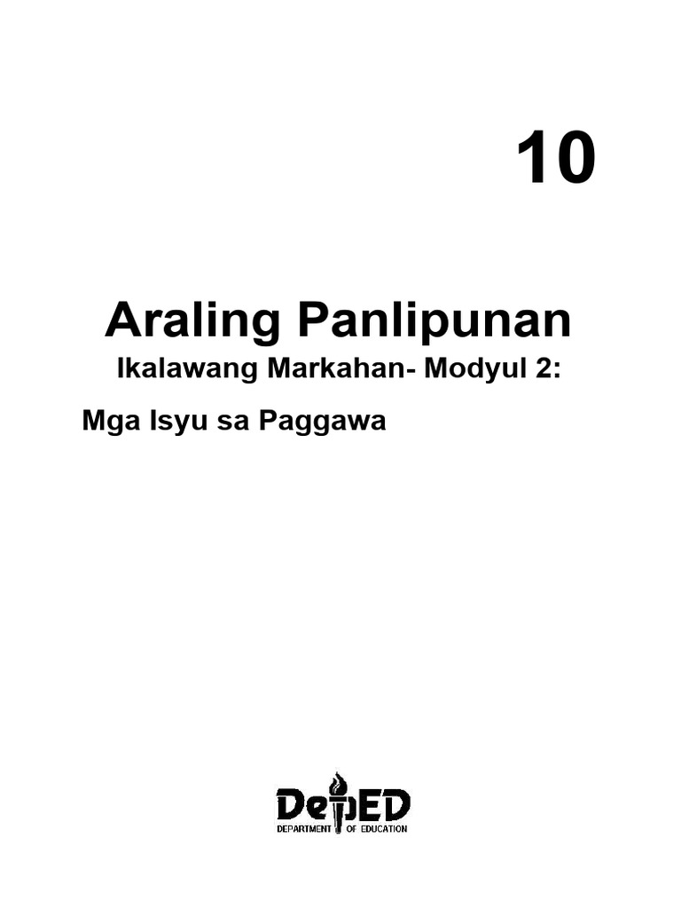 AP10 Q2 Mod2 Mga-Isyu-sa-Paggawa | PDF
