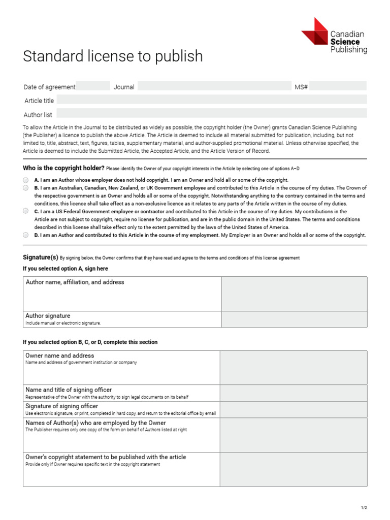 CSP Standard License To Publish 2020 Ƒ | PDF | Copyright | License