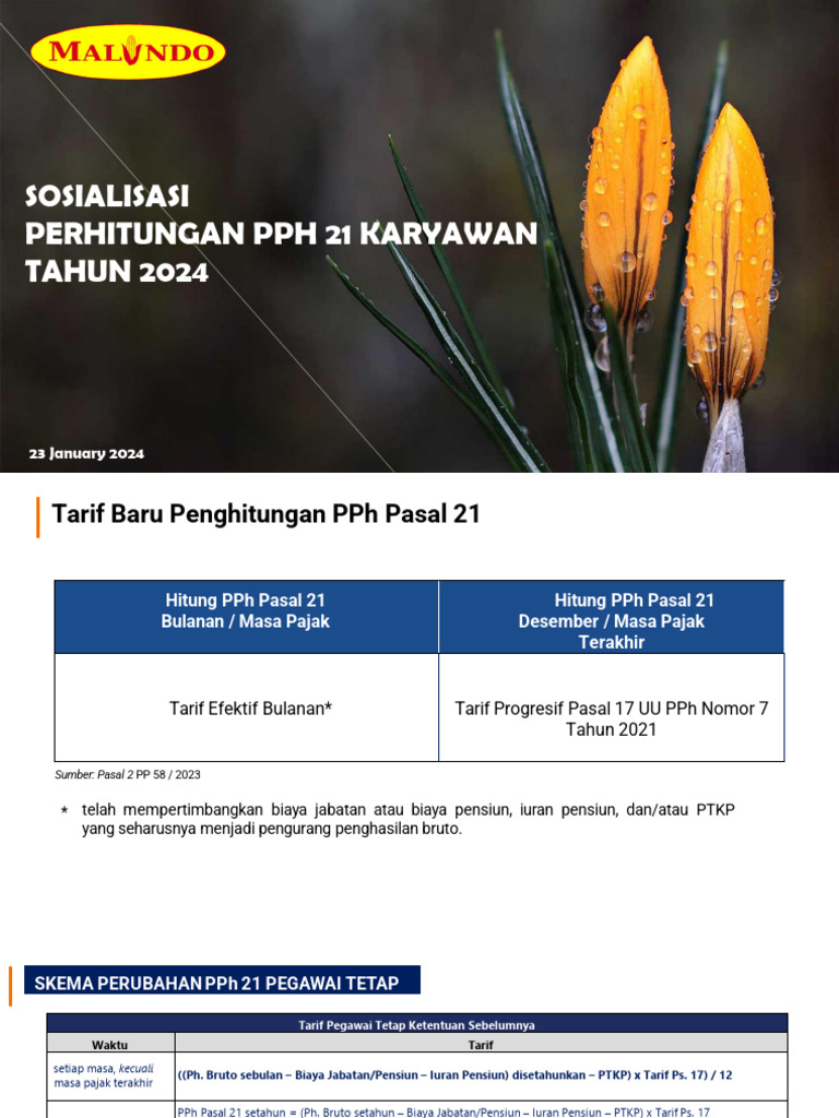 Presentasi Materi TER PPH 21 | PDF
