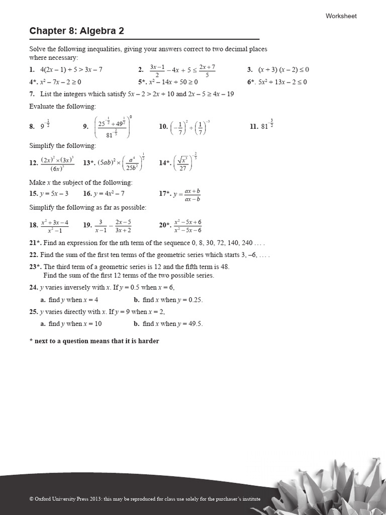 0607 Worksheet8 | PDF