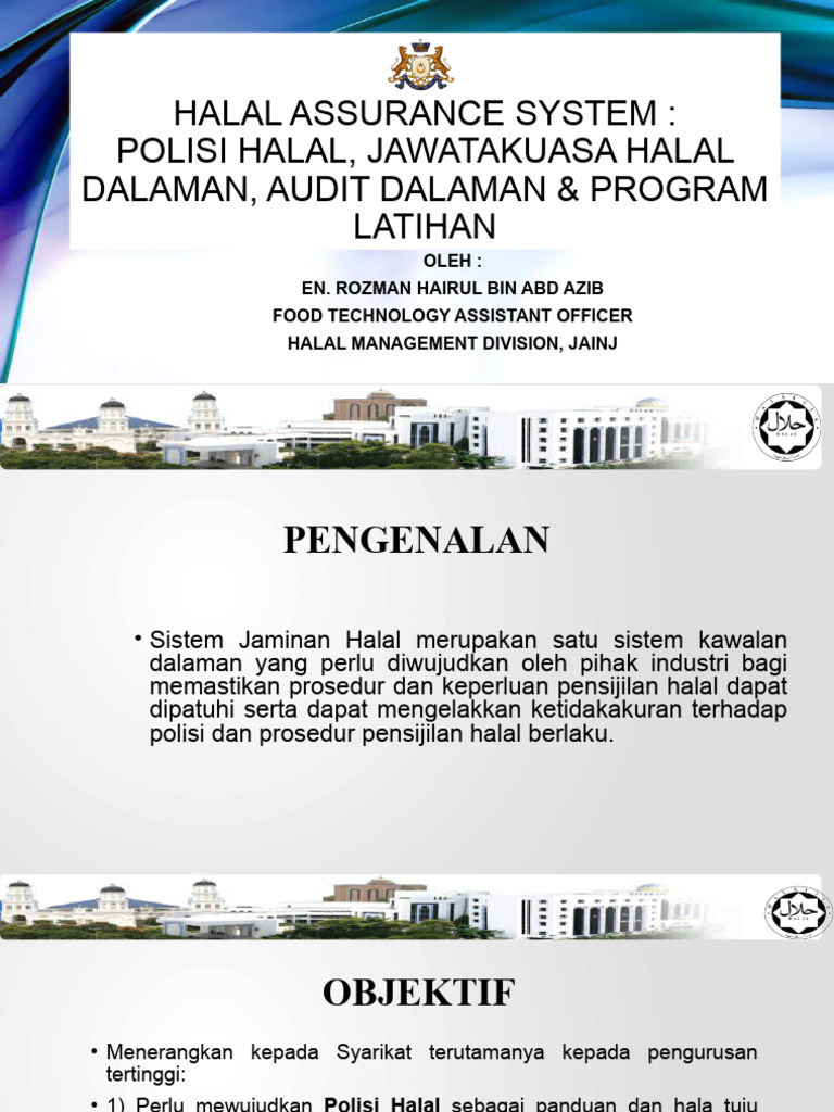HAS (POLISI HALAL, IHC, AUDIT DALAMAN, LATIHAN) | PDF