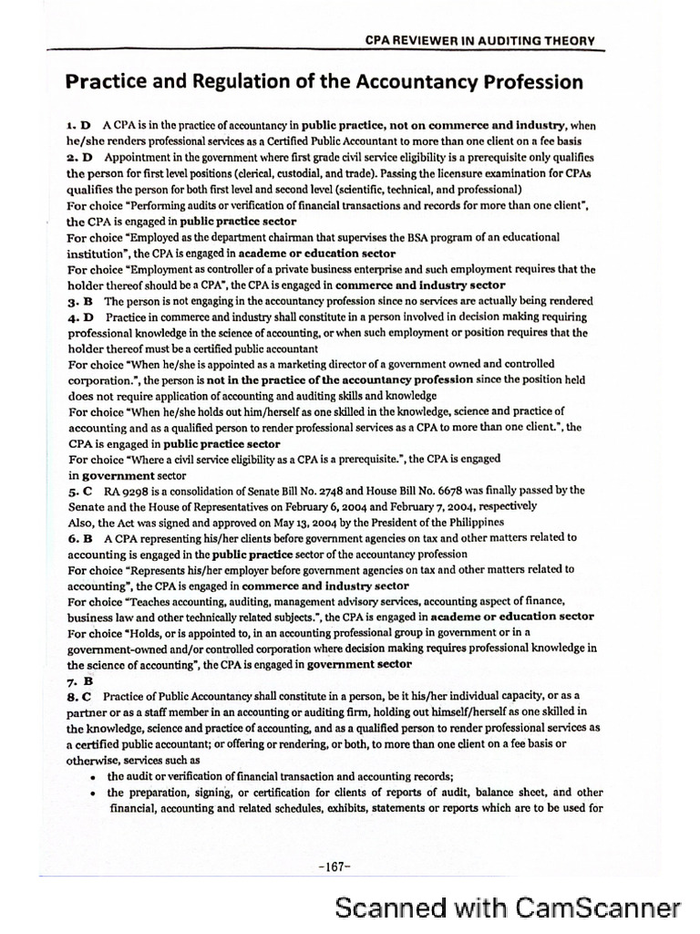 Auditing Theory Answer Key | PDF