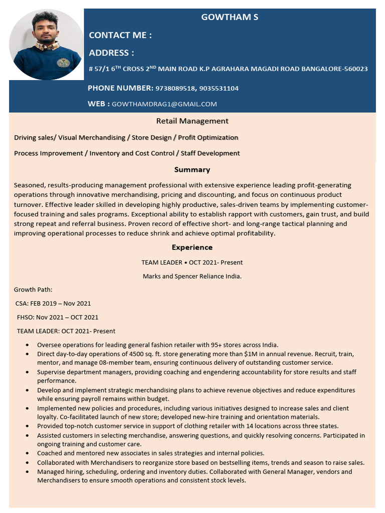 Gowtham Resume New | PDF