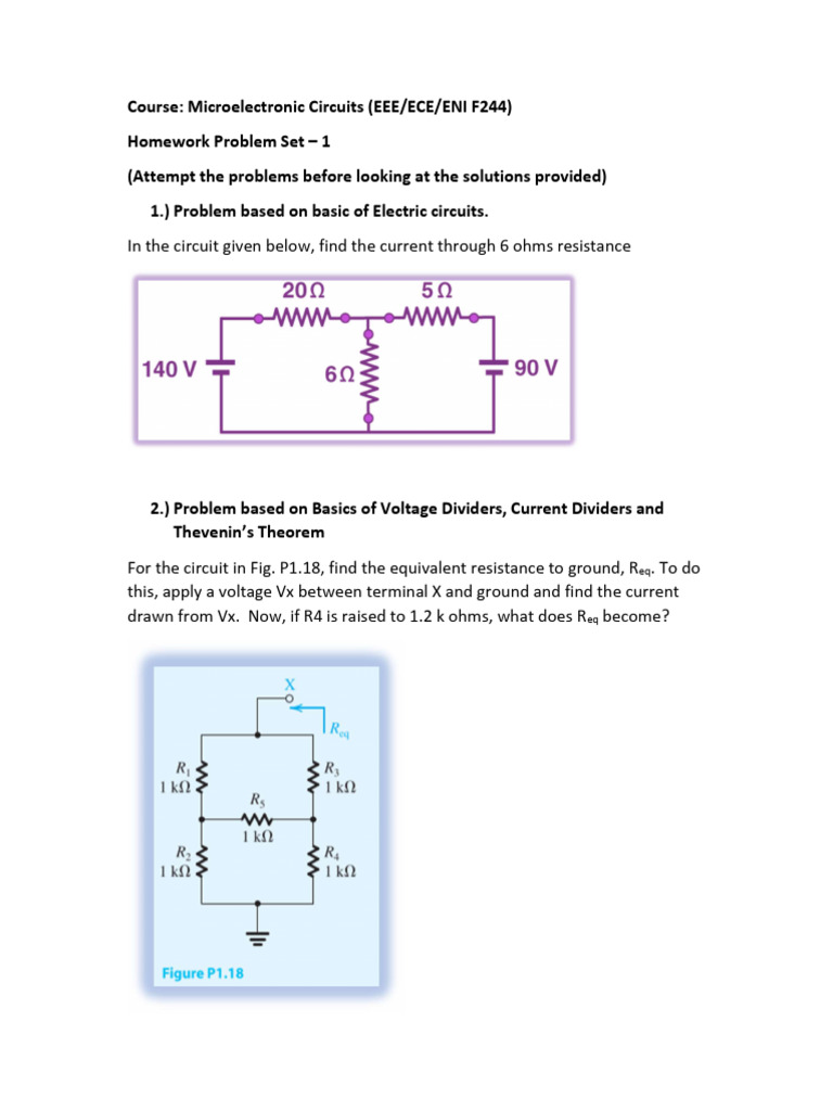 Homework Problem Set 1 Pdf