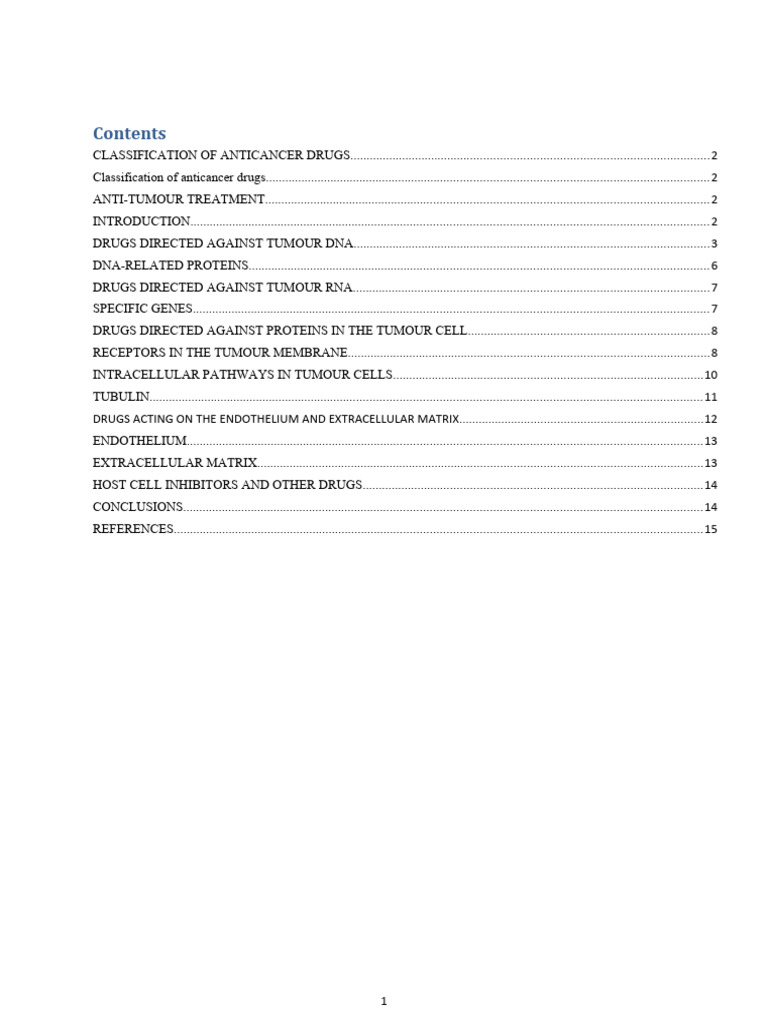 Classification Assi | PDF | Chemotherapy | Epidermal Growth Factor Receptor