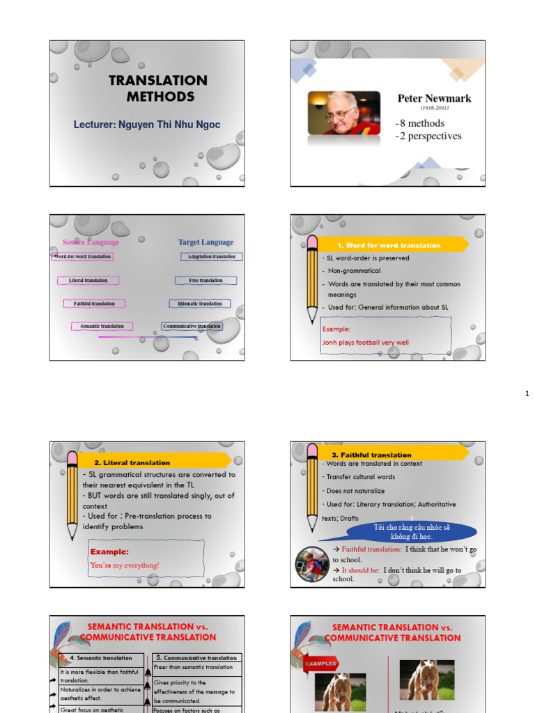 Review Translation Methods | PDF