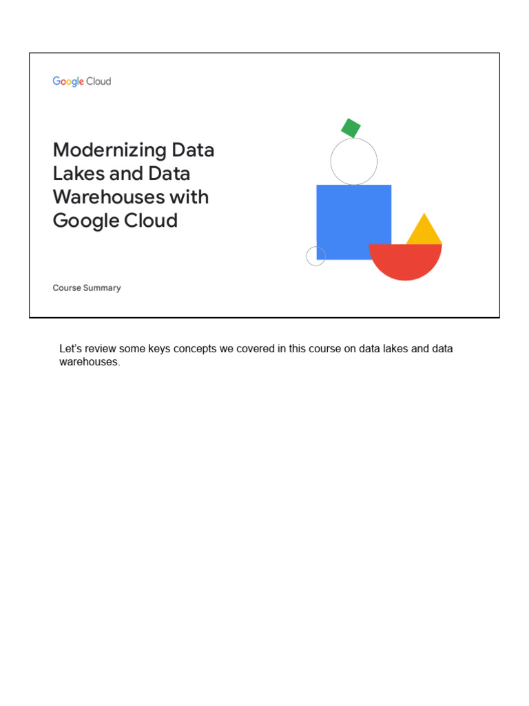 OD M4 Summary of Introduction to Data Engineering | PDF | Data | Cloud Computing