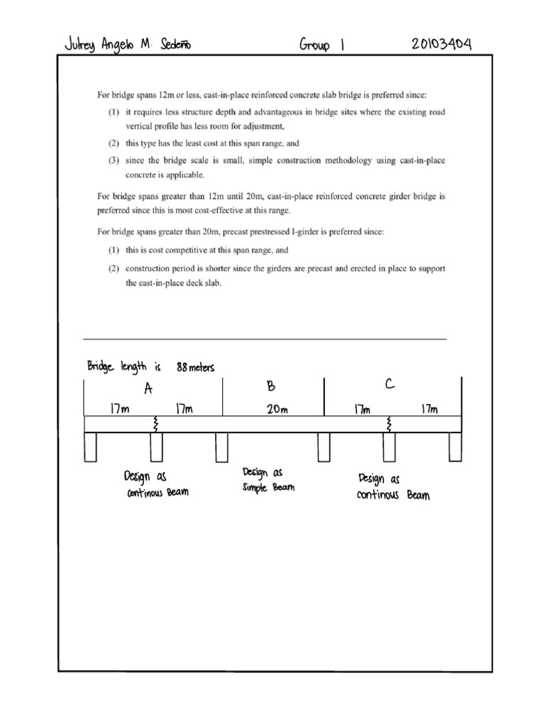 Sedeno - Moving Loads of 88m Bridge | PDF