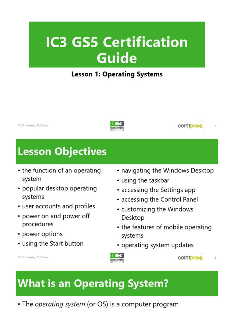 Lesson 1 - Operating Systems | PDF