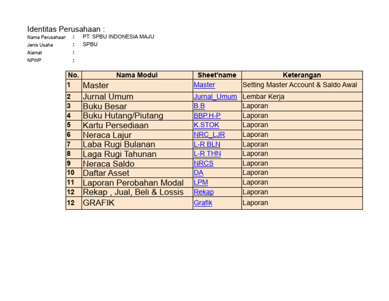 Aplikasi Excel - SPBU Sample - HOME | PDF