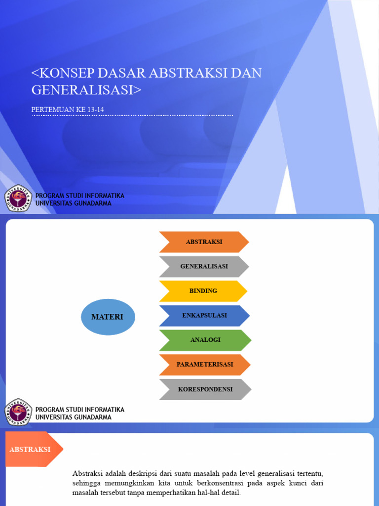 13-14 Konsep Dasar Abstraksi Dan Generalisasi | PDF