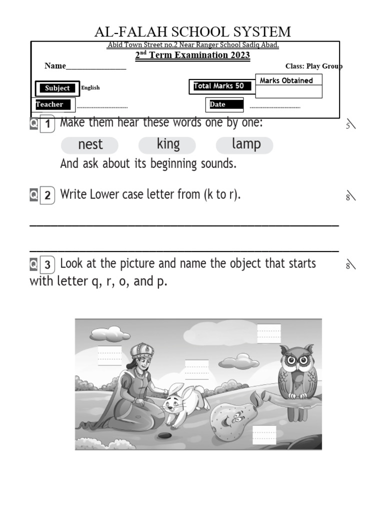 P.G English Paper - 2nd Term | PDF