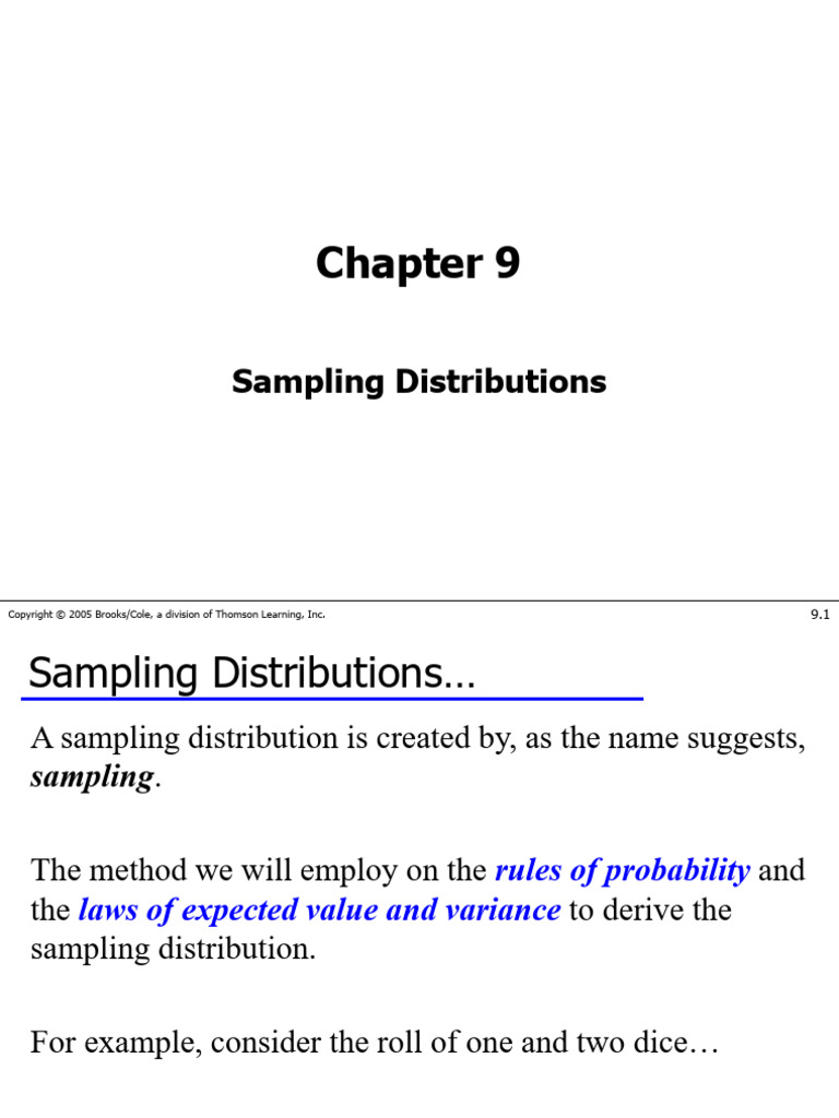 Module 6 - Sampling Distributions(1) | PDF | Standard Error | Standard Deviation