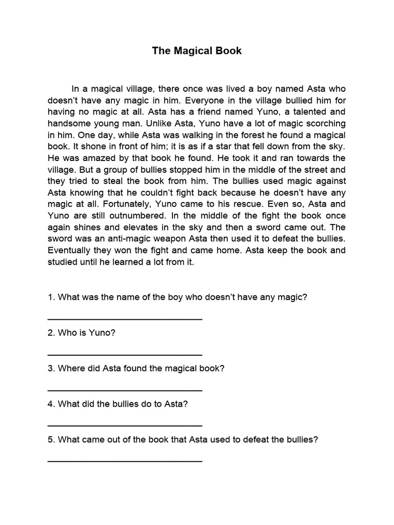 The Magical Book | PDF | General Fiction