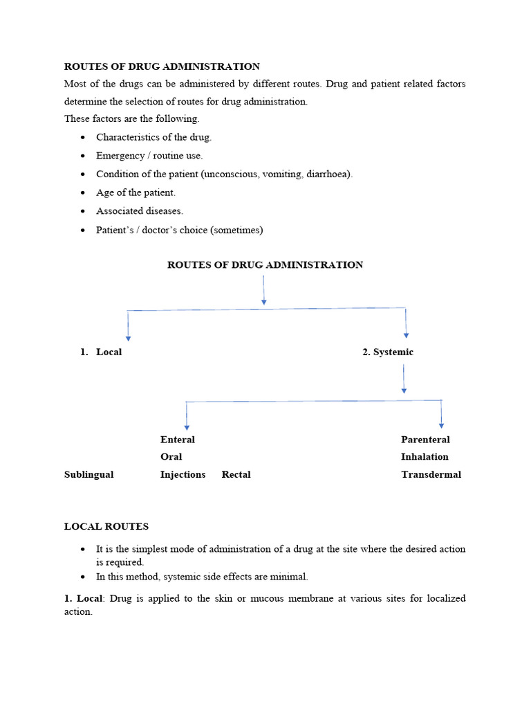 Routes of Administration | PDF | Intravenous Therapy | Injection (Medicine)