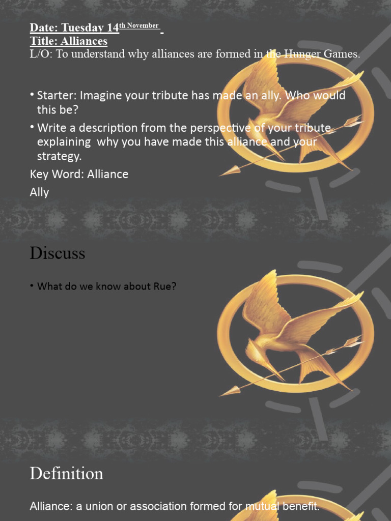 Hunger Games Alliances & Strategies | PDF | Dystopia | The Hunger Games