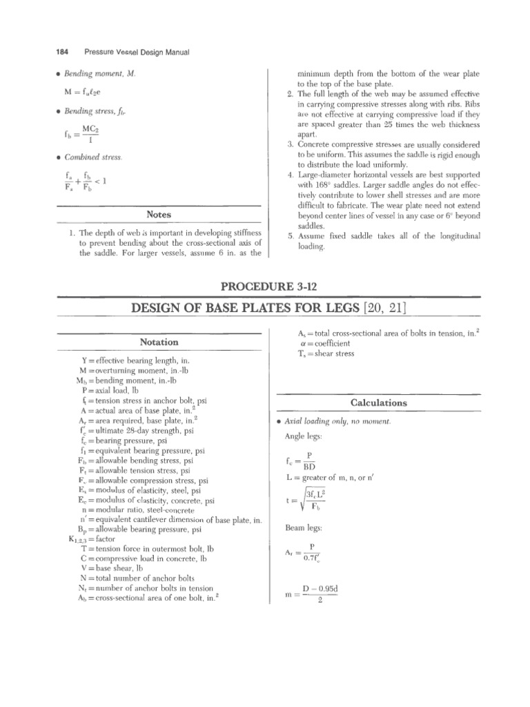 PVDM - Design of Base Plates Legs | PDF