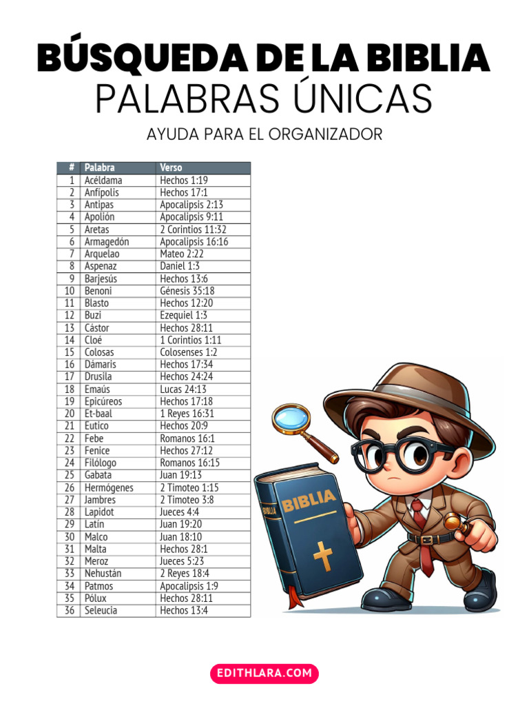 busqueda-biblia-palabras-unicas | PDF
