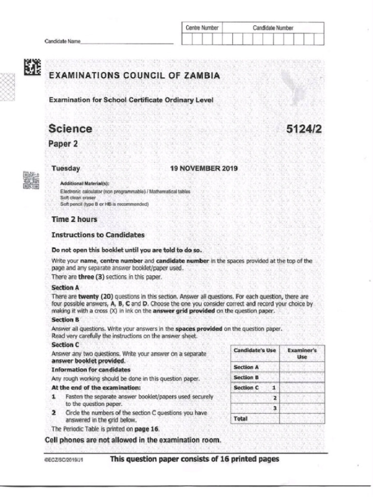 g12 Science p2 2019 | PDF
