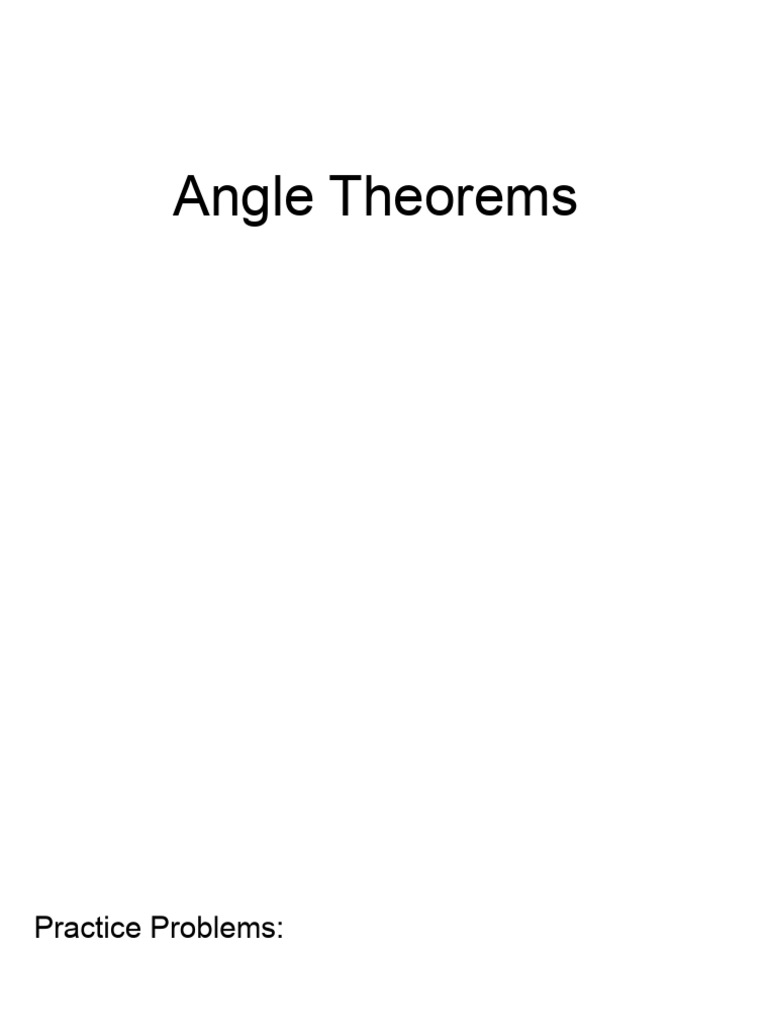 Angle Theories Pdf Angle Mathematics
