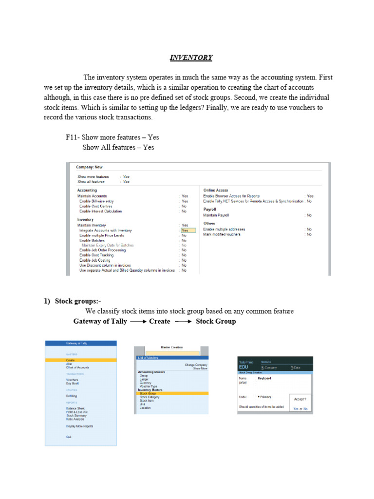 Tally Inventory Sum 3 | PDF | Personal Computers | Inventory