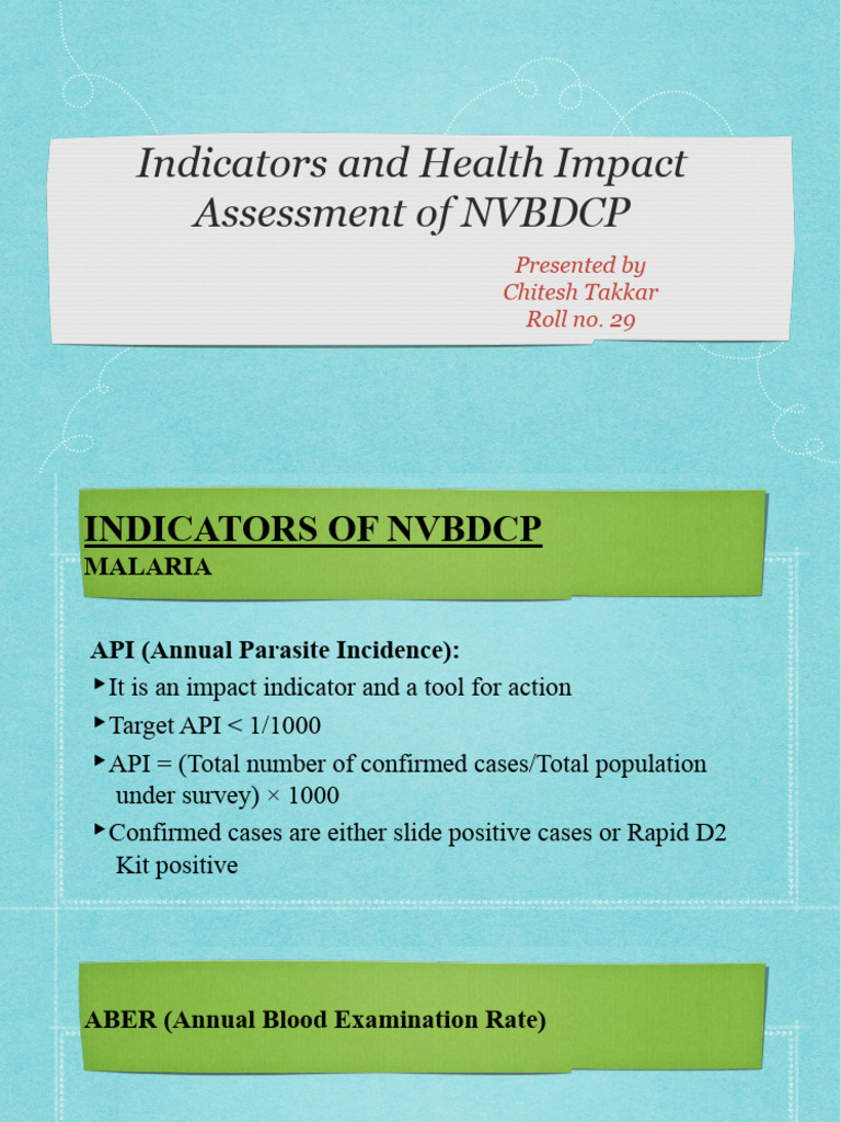 Indicators and HIA of NVBDCP | PDF