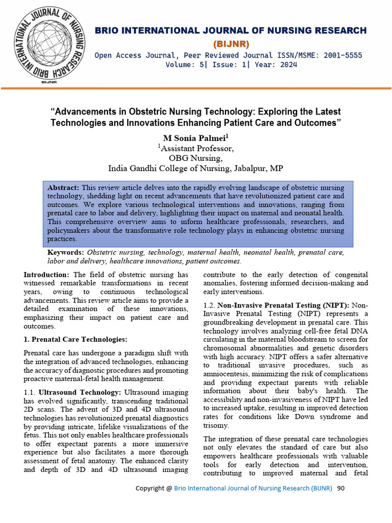 Advancements in Obstetric Nursing Technology: Exploring The Latest ...