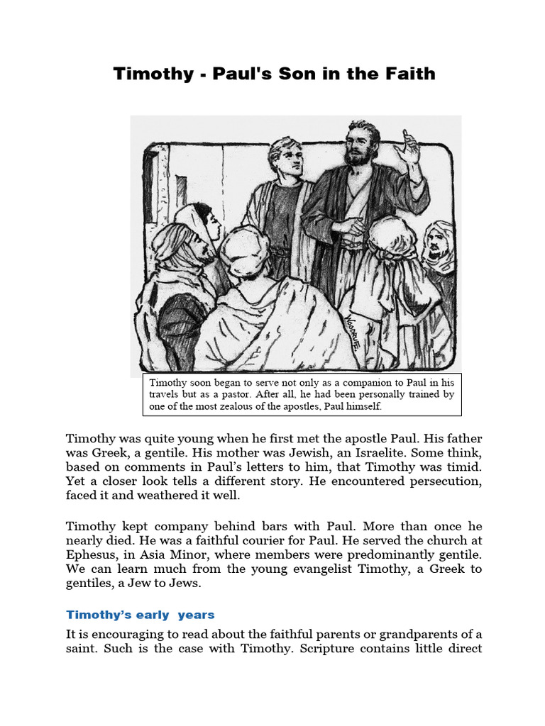 Life of Timothy | PDF | Saint Timothy | Paul The Apostle