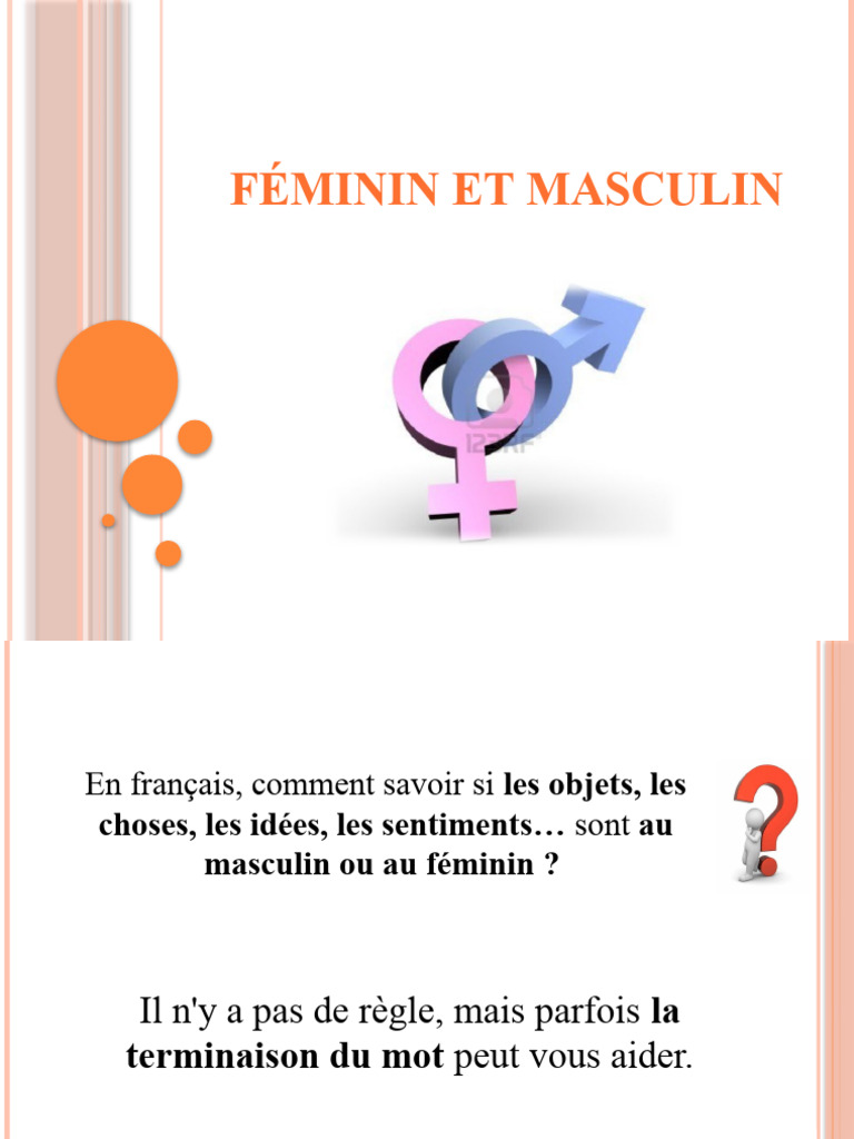 Féminin Et Masculin | PDF