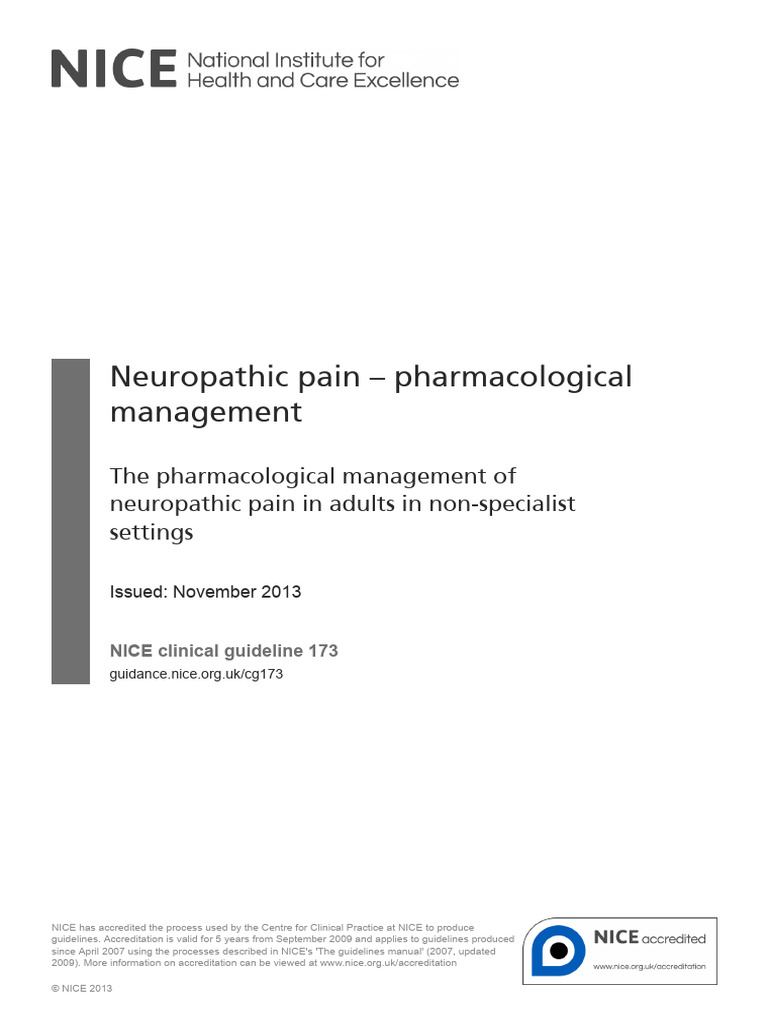 Guidance Neuropathic Pain Pharmacological Management | PDF | Peripheral ...