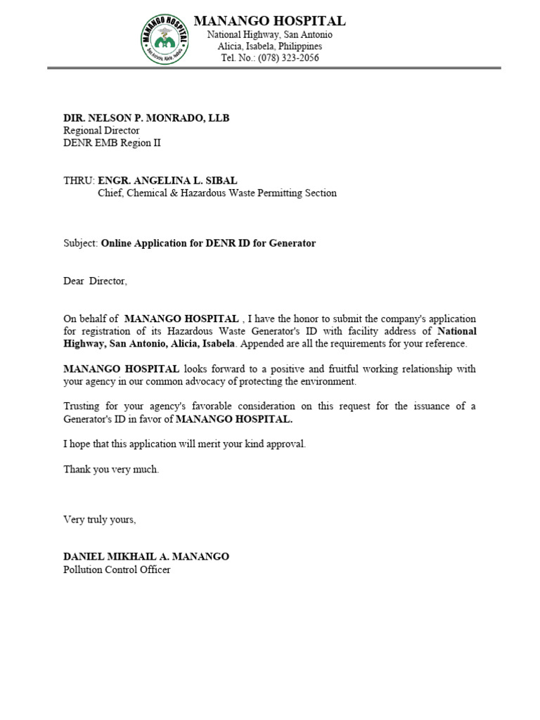 Request for Hazardous Waste ID | PDF | Social Science