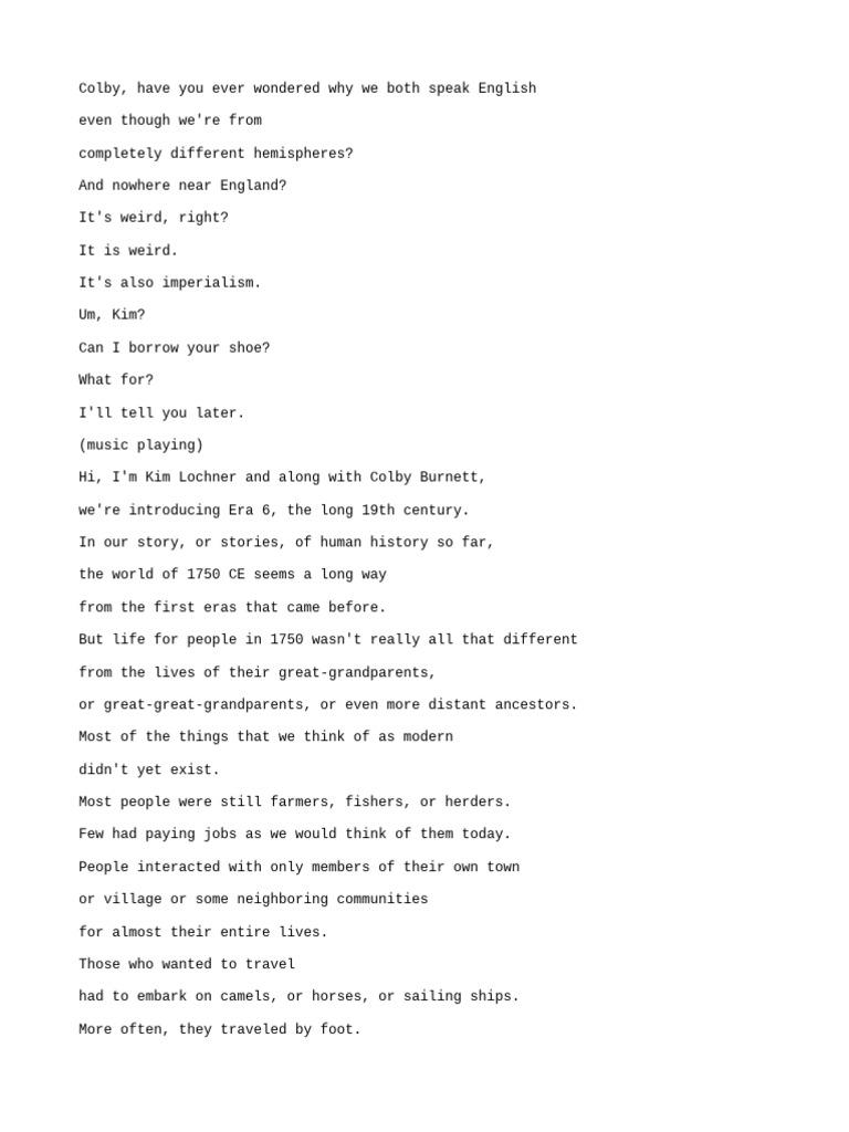 WHP Origins - Era 6 Overview - World History Project - English | PDF