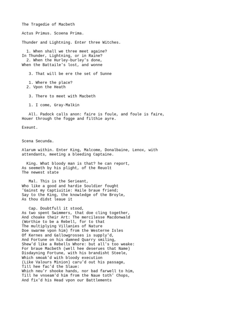 Machbet | PDF | Macbeth | Shakespearean Tragedies