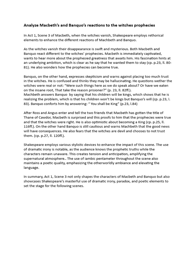 Analysis Macbeth | PDF
