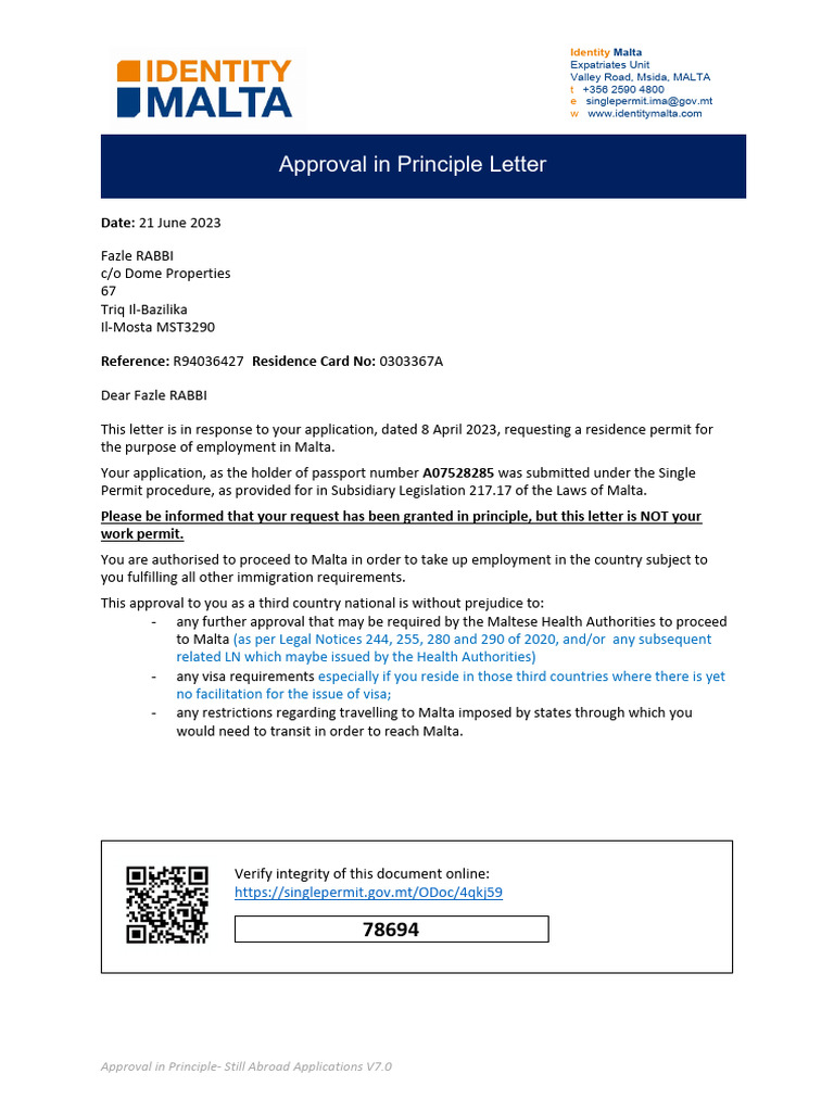 NIDMS - Approval in Principle - Still Abroad - Regular V7.0 - 0303367A ...