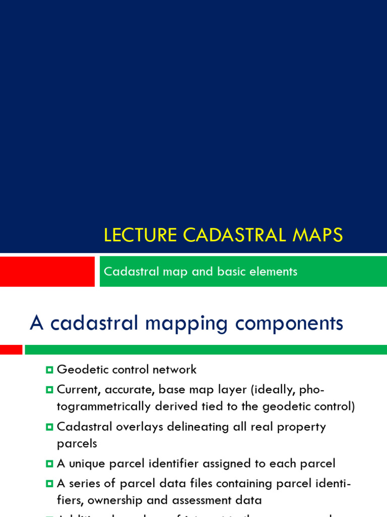 Lecture 6 Cadastral Maps | PDF