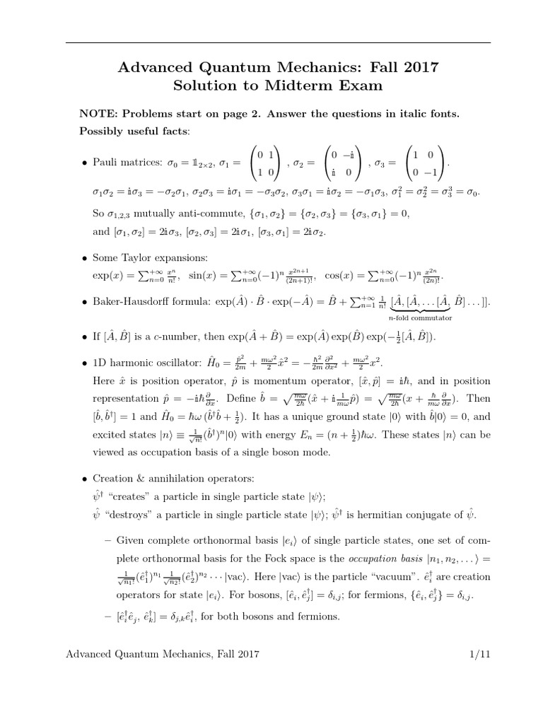 Midterm-solution-2017 | PDF | Eigenvalues And Eigenvectors | Matrix (Mathematics)