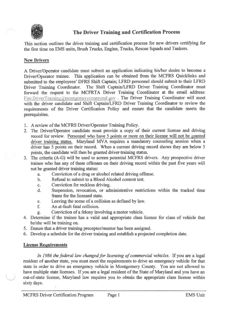 Certification and Training Process | PDF